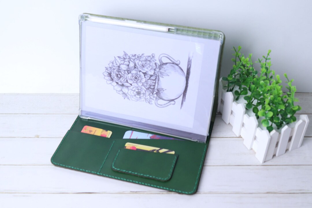 Fits Remarkable Paper Pro Cover, Green Folio Organizer leather for ...