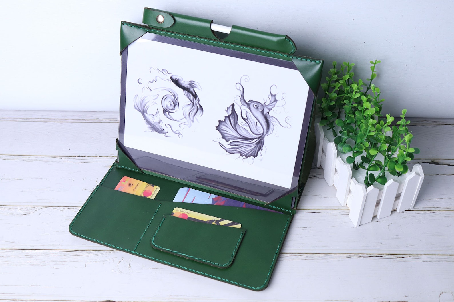 Kindle Scribe Cover Green Case Kindle Scribe 2024 Handmade Folio ...