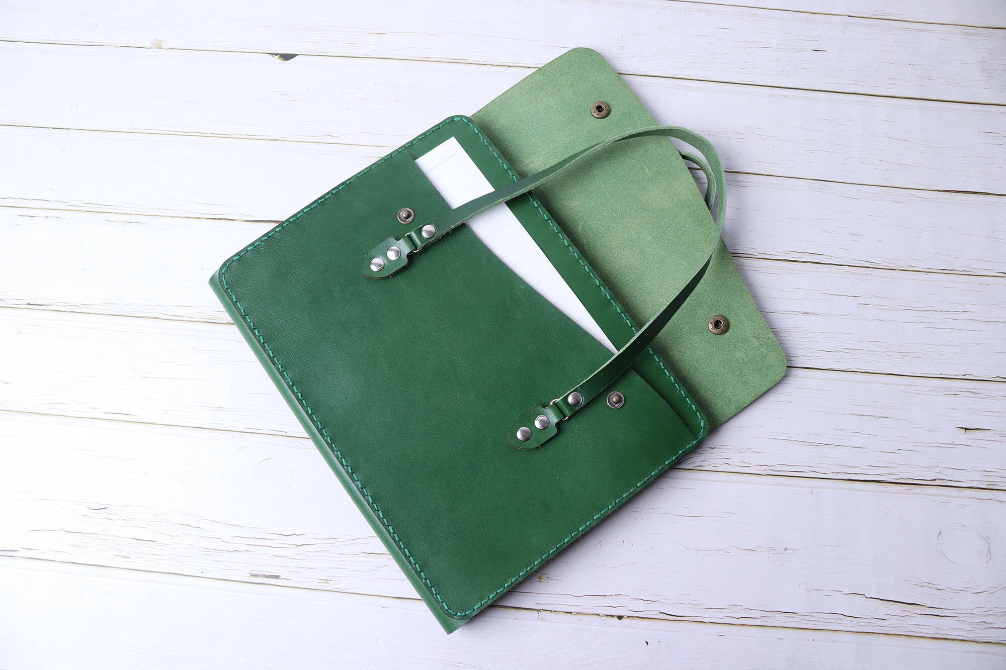 Multifunctional Genuine Leather Case With Handle and Front Pocket for ...