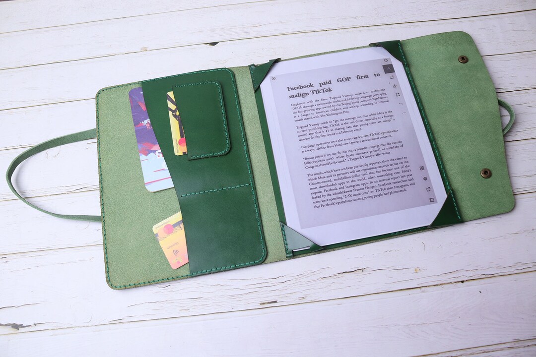Multifunctional Genuine Leather Case With Handle and Front Pocket for ...