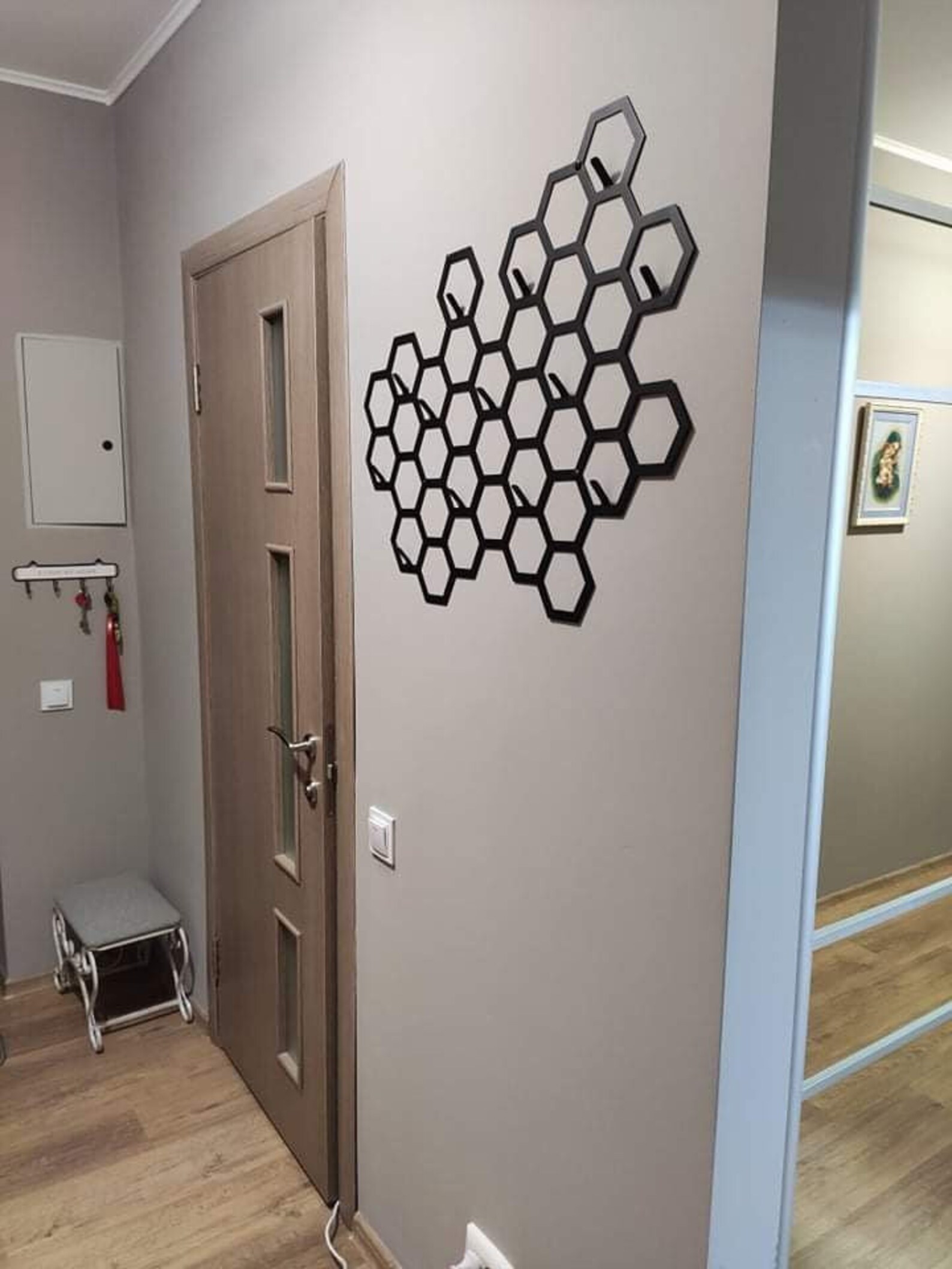 Metal Hexagonal Coat Hanger,coat Hooks Wall,coat Racks,metal Hook Rack ...