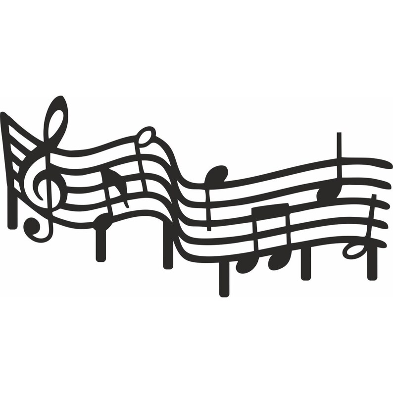 Music Notes Wall Mounted Coat Rack Metal Wall Music Art - Etsy