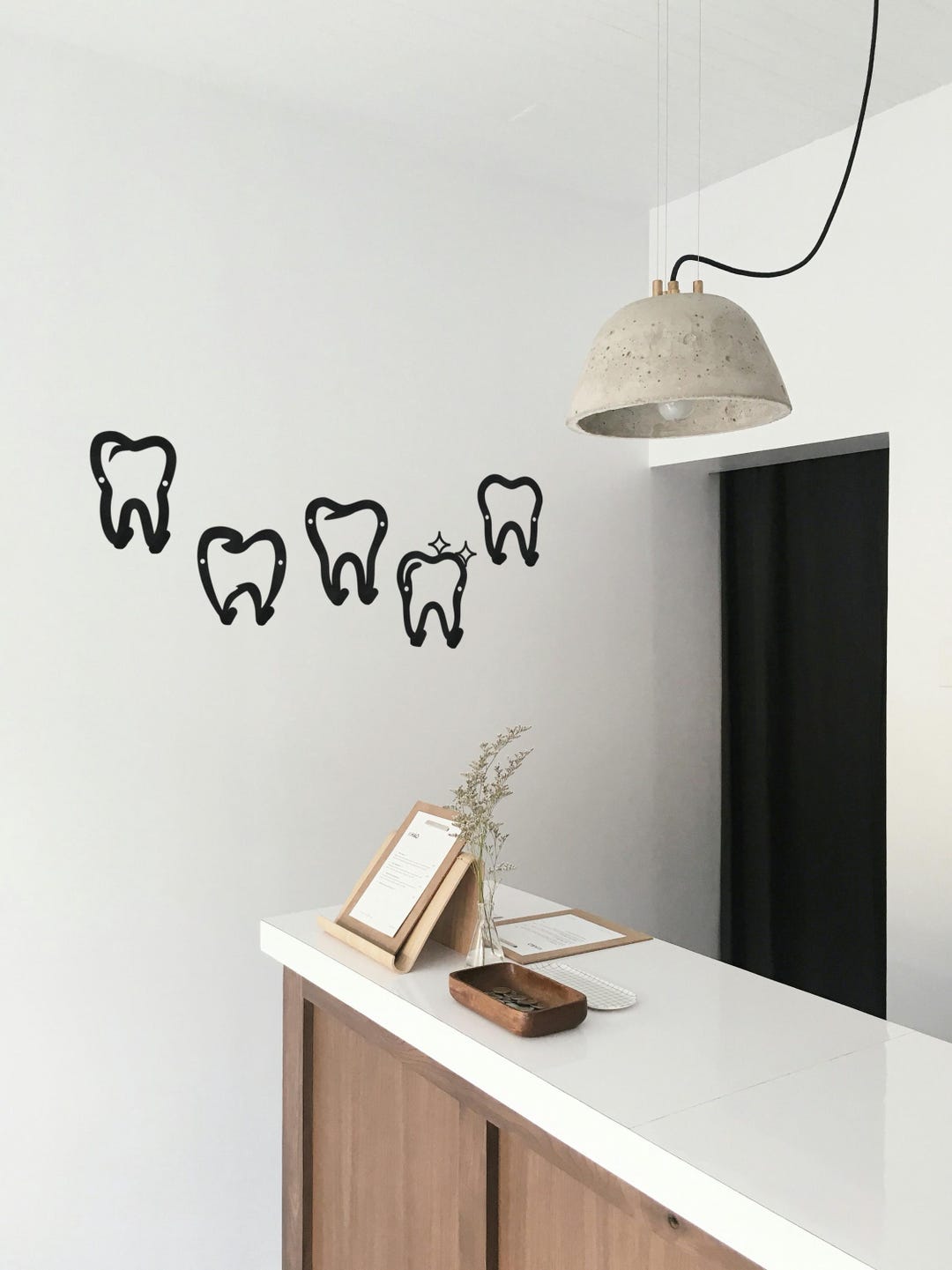 Set of 5 Tooth Shaped Hooks for Dental Office Organization - Unique ...