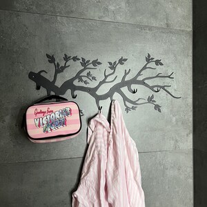 Tree Branches With Leaves Wall Mounted Metal Coat Rack | Wall Mount ...