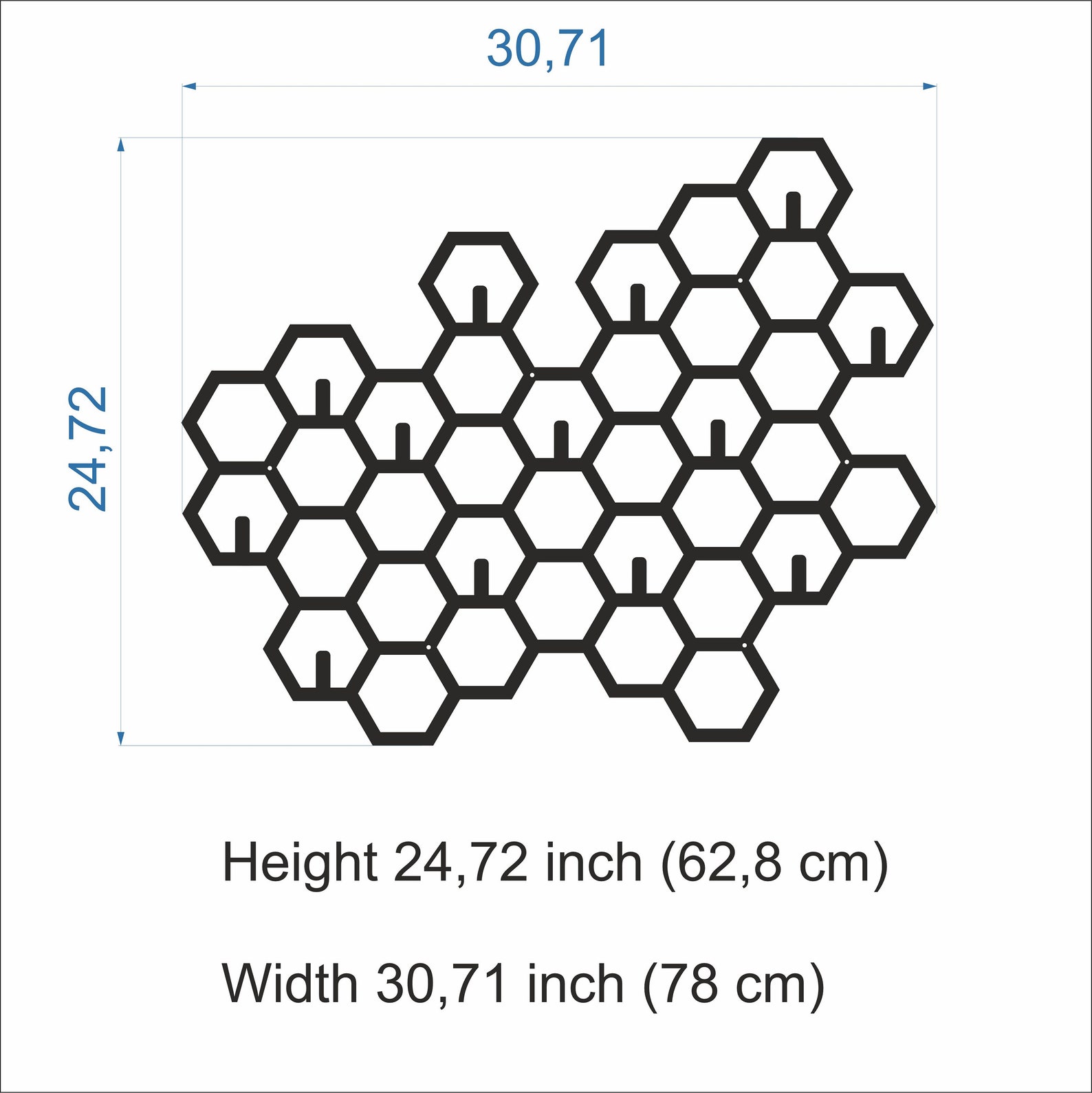 Metal Hexagonal Coat Hanger,coat Hooks Wall,coat Racks,metal Hook Rack ...