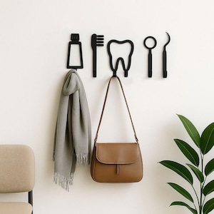 Dentist Coat Hooks Set of 5 Dental Wall Hooks Modern Dental Office ...