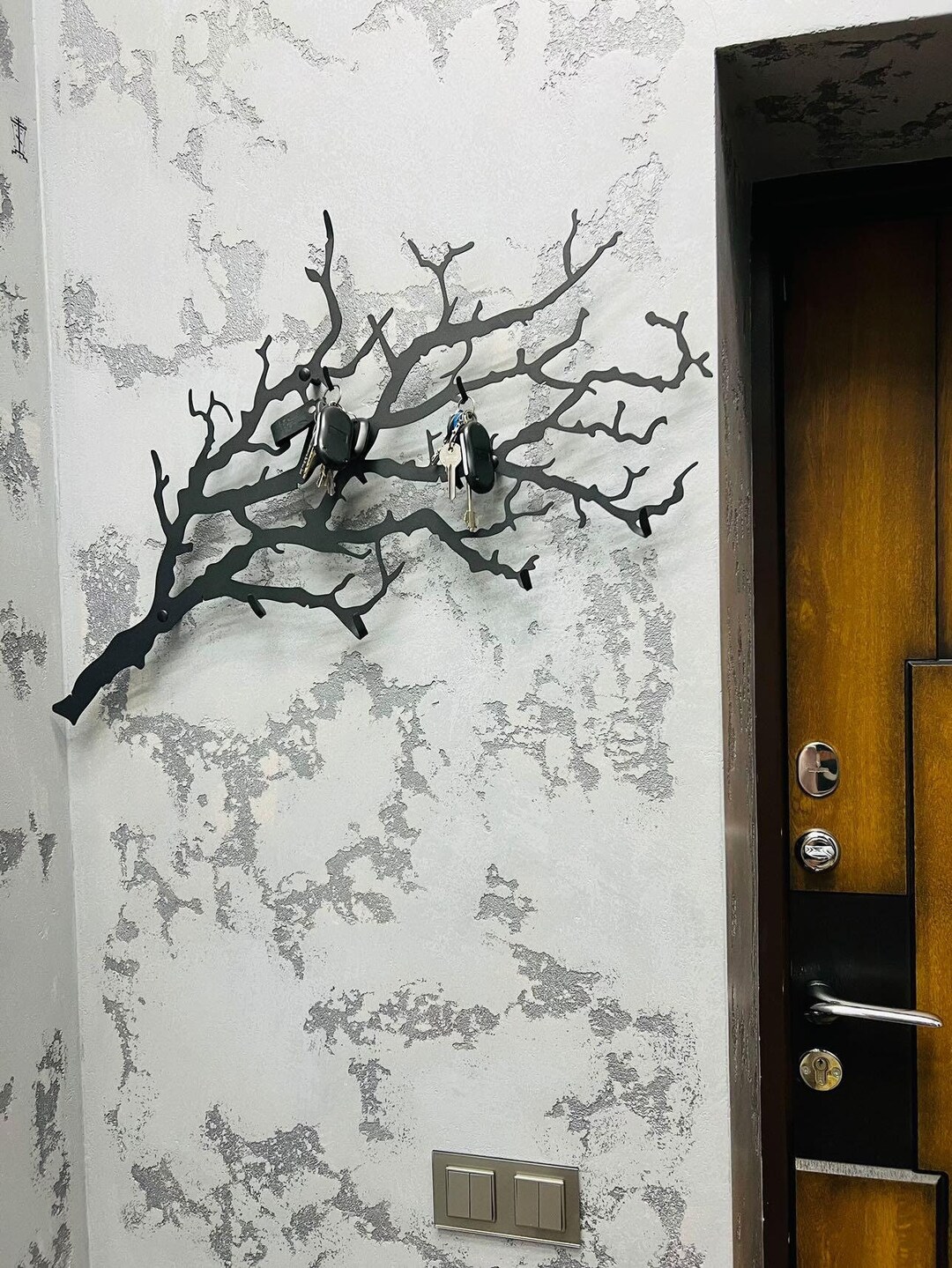 Tree Branch Metal Art for Coat Rack,wall Mounted Branch Clothes Hanger ...