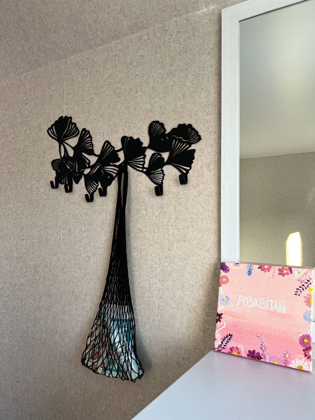 Ginkgo Leaf Coat Hooks Wall Mount, Entryway Coat Hooks, Leaf Hooks, Hat ...