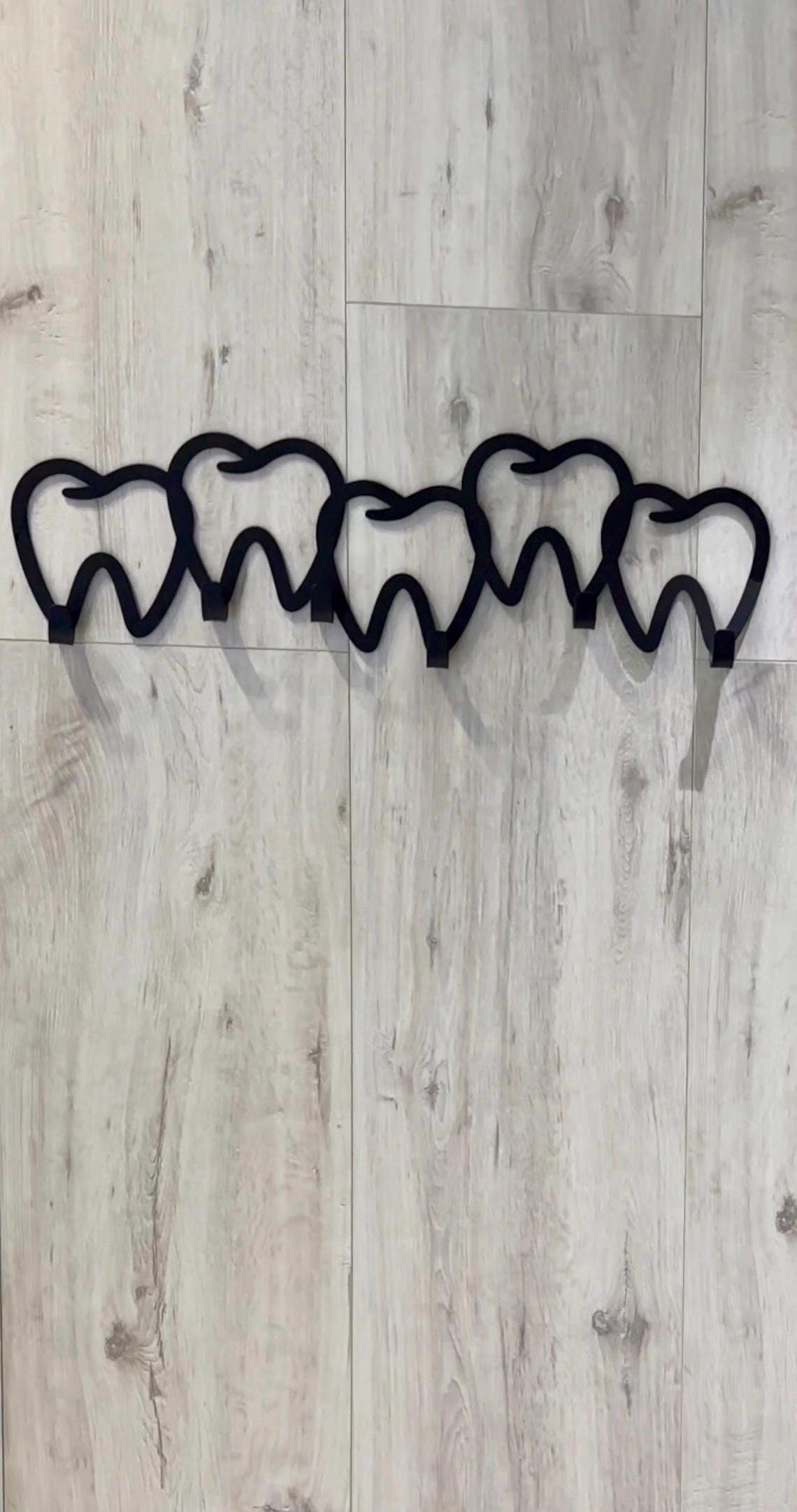 Tooth Coat Rack, Dental Office Decor,minimalist Wall Hook,teeth Metal ...