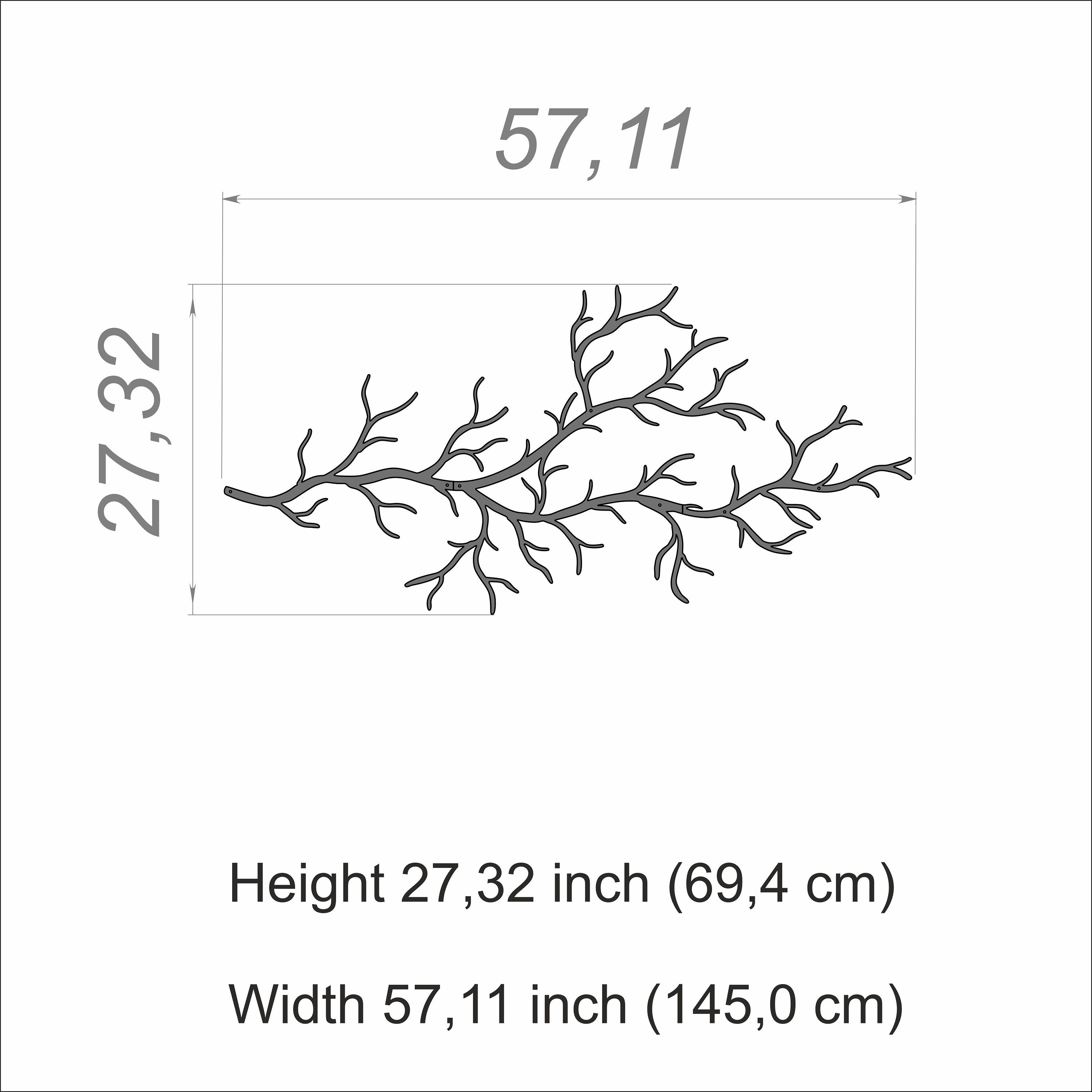 Extra Large Tree Branch Coat Rack Wall Mount, Entryway Organizer Wall ...