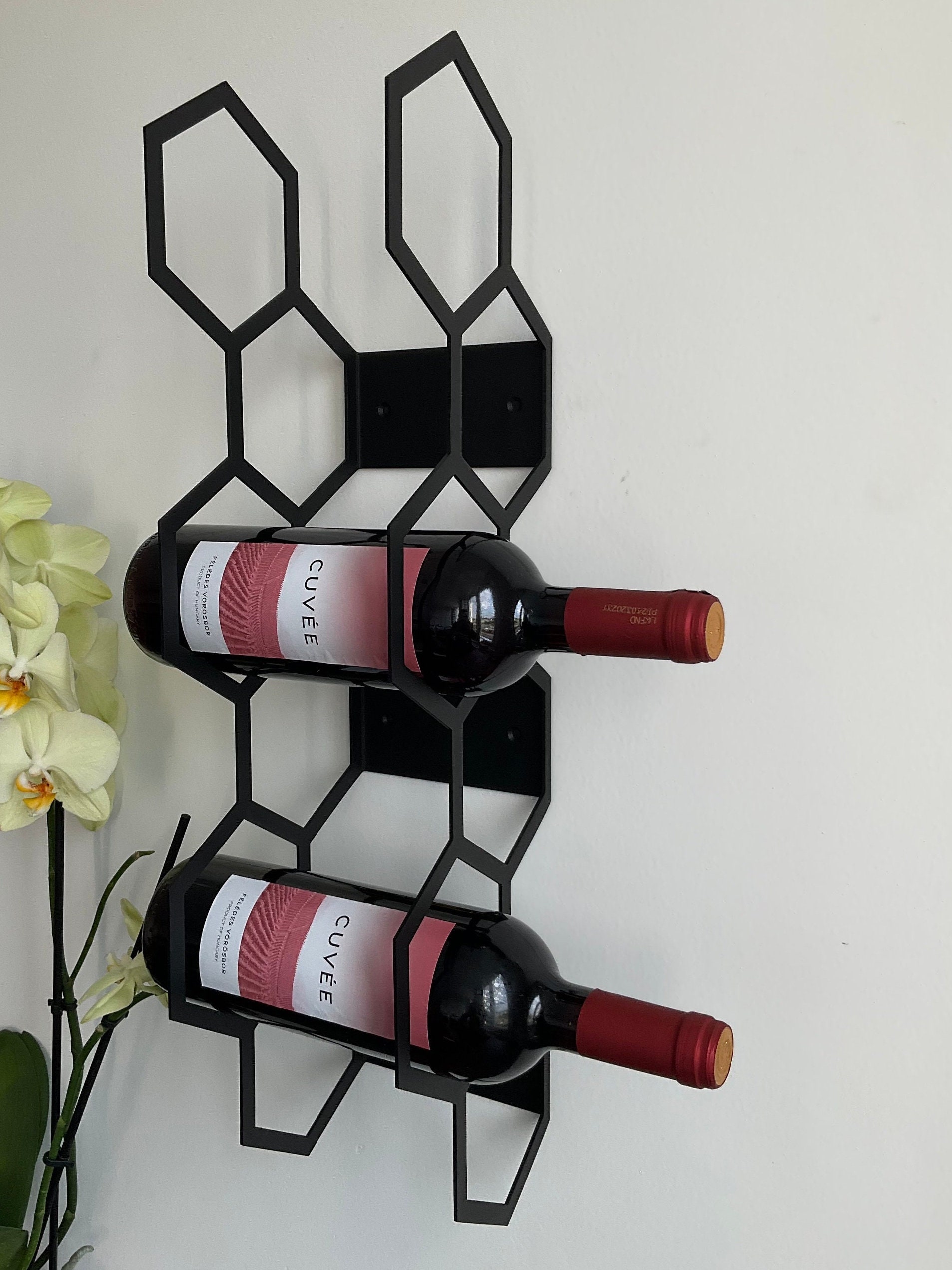 Wall Mount Wine Rack, Wall Mounted Wine Rack, Wine Bottles on Wall ...