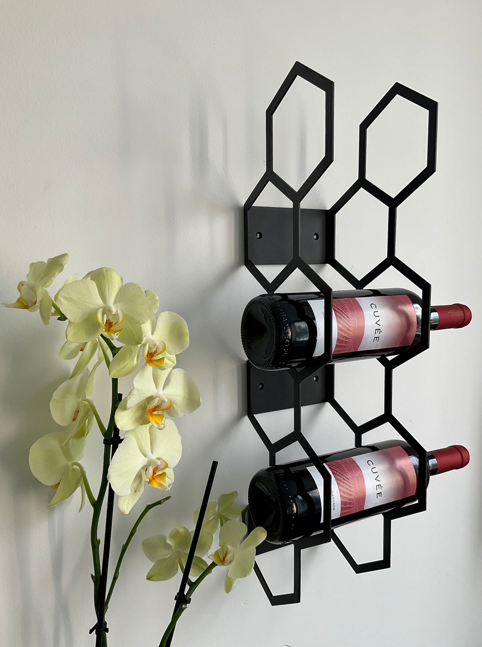 Wine Rack Wall, Wall-mounted Wine Rack, 6 Bottle Wine Holder for Wine ...
