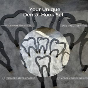 Tooth Coat Rack, Dental Office Decor,minimalist Wall Hook,teeth Metal ...