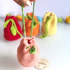 Rio Handmade Fruit Pouch, Crochet Fruit Pouch, Fruit Purse, Cute Small ...