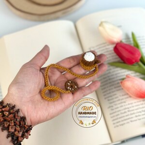 Ready to Ship, Rio Handmade Crochet Cup of Coffe and Donut Bookmark ...