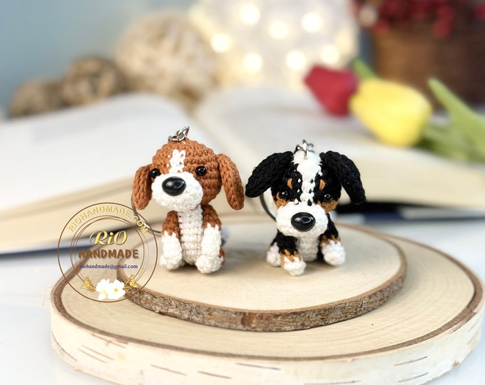 Rio Handmade Yarn Beagle Crochet, Amigurumi Mini Beagle, Cute Beagle ...