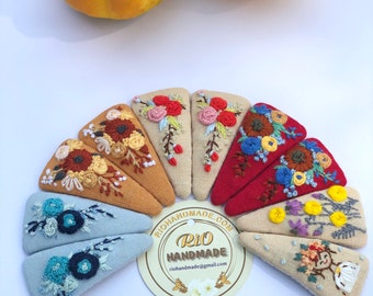 Embroidery Hair Clip | Etsy