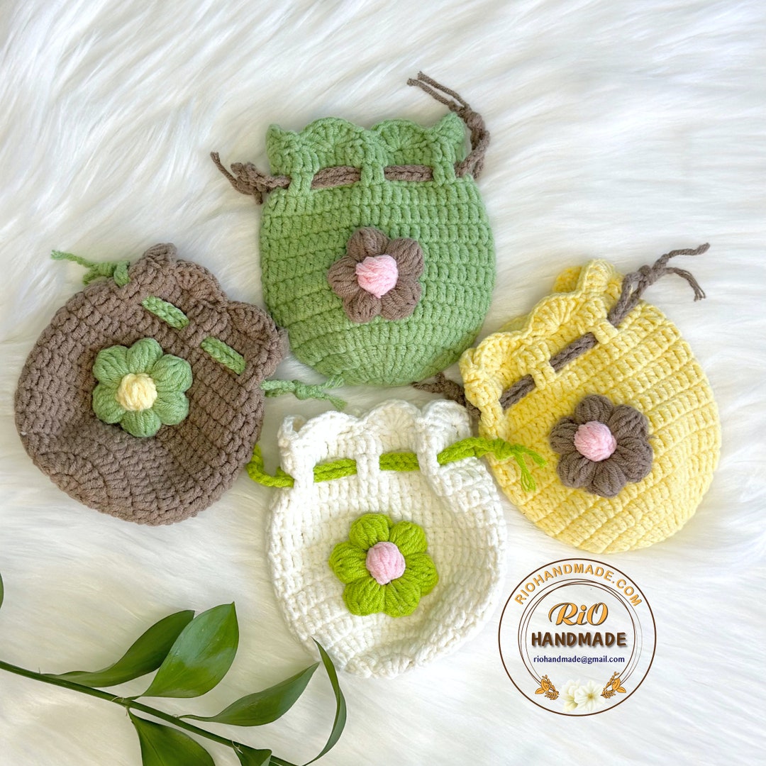 Rio Handmade Flower Pouch, Crochet Flower Pouch, Flower Purse, Cute ...