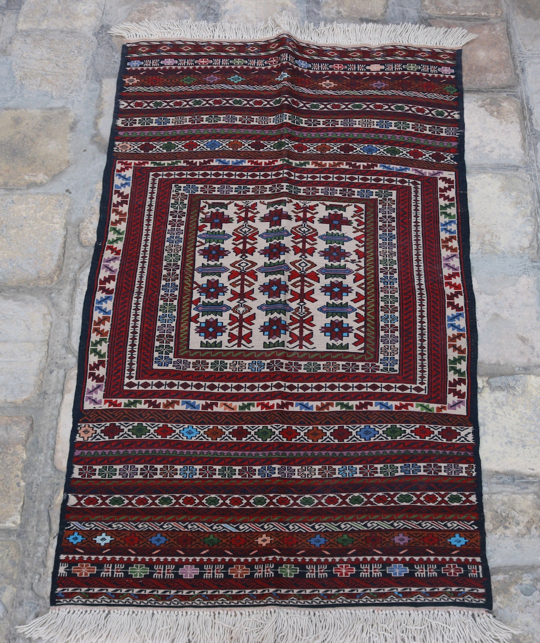 Uzbek Hand Made, Hand Knotted, Hand Woven Sumak Rug. Bohemian Rug ...
