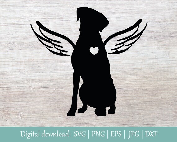 Rhodesian Ridgeback Svg Pet Dog Memorial SVG Angel Wings - Etsy