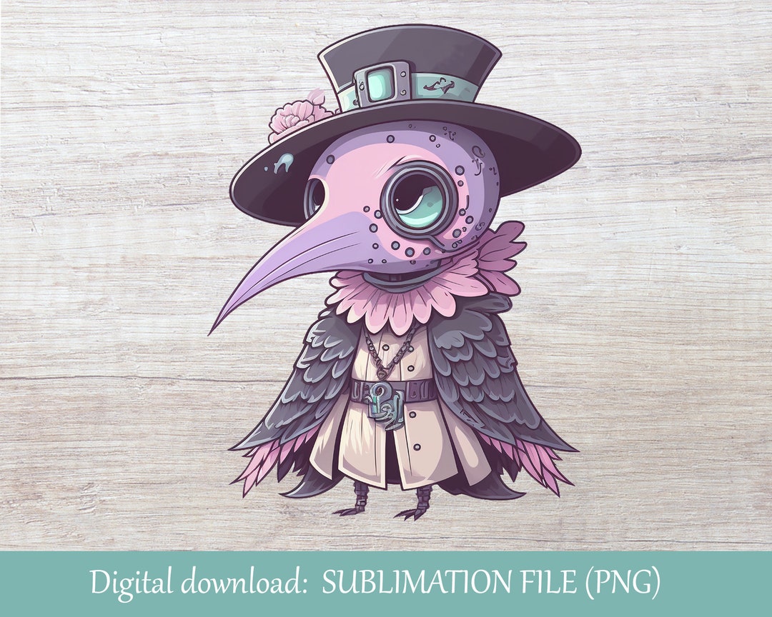 Pastel Goth Plague Doctor | PNG Sublimation File | Cute Doctor | Pastel ...