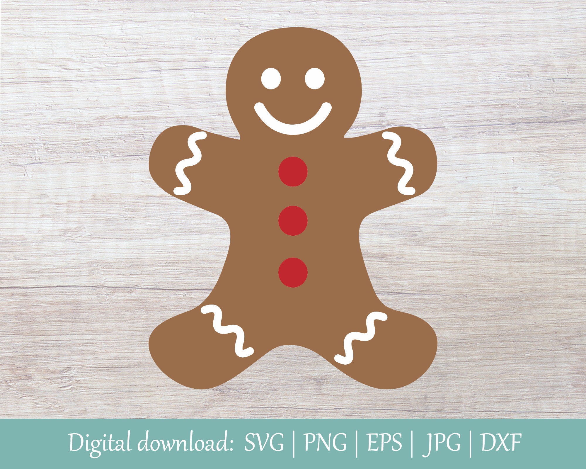 Gingerbread SVG Gingerbread Man Cut File Christmas SVG - Etsy