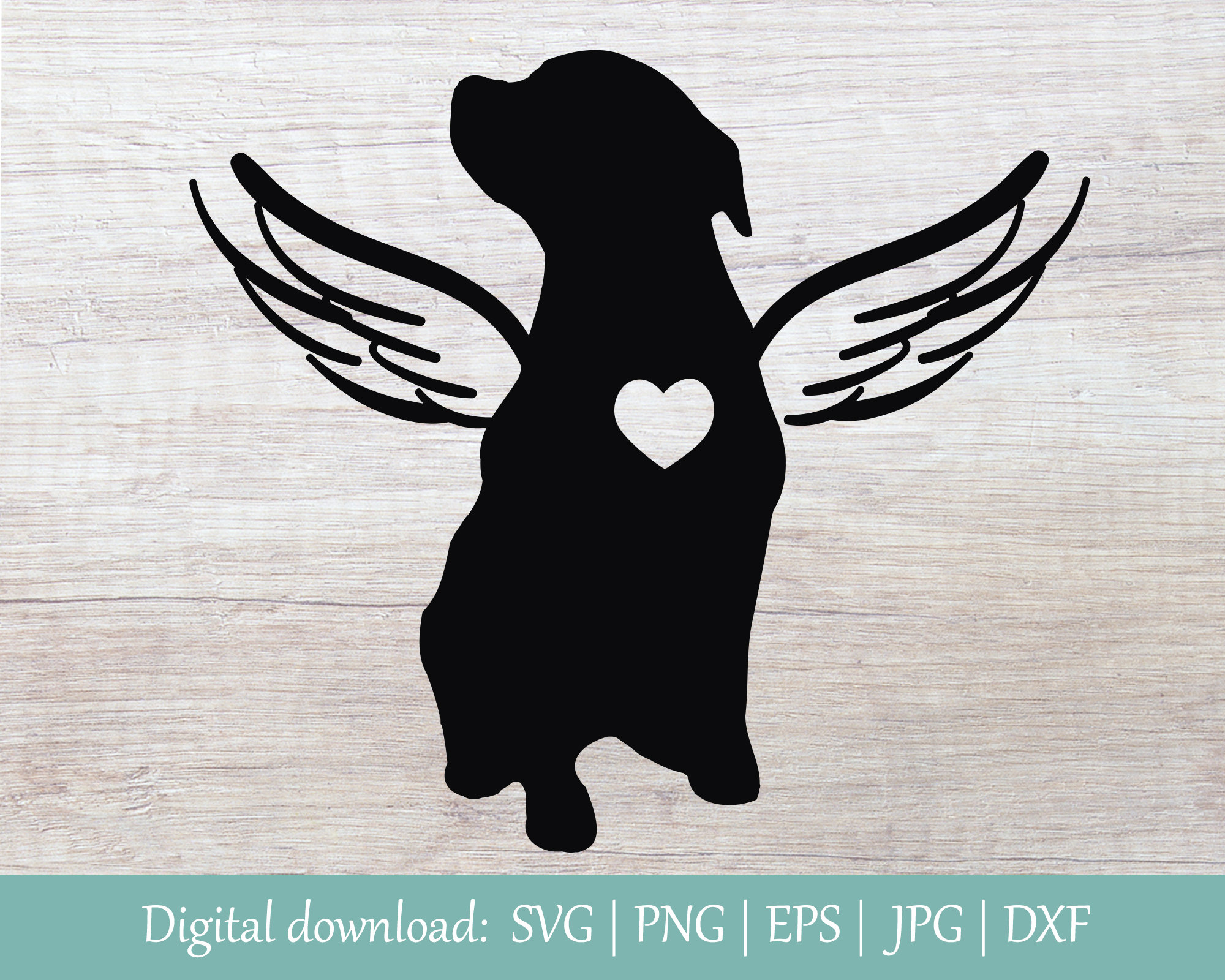 Pet Rottweiler Memorial SVG | Angel Wings SVG | Dog Loss Svg | Dog Svg ...