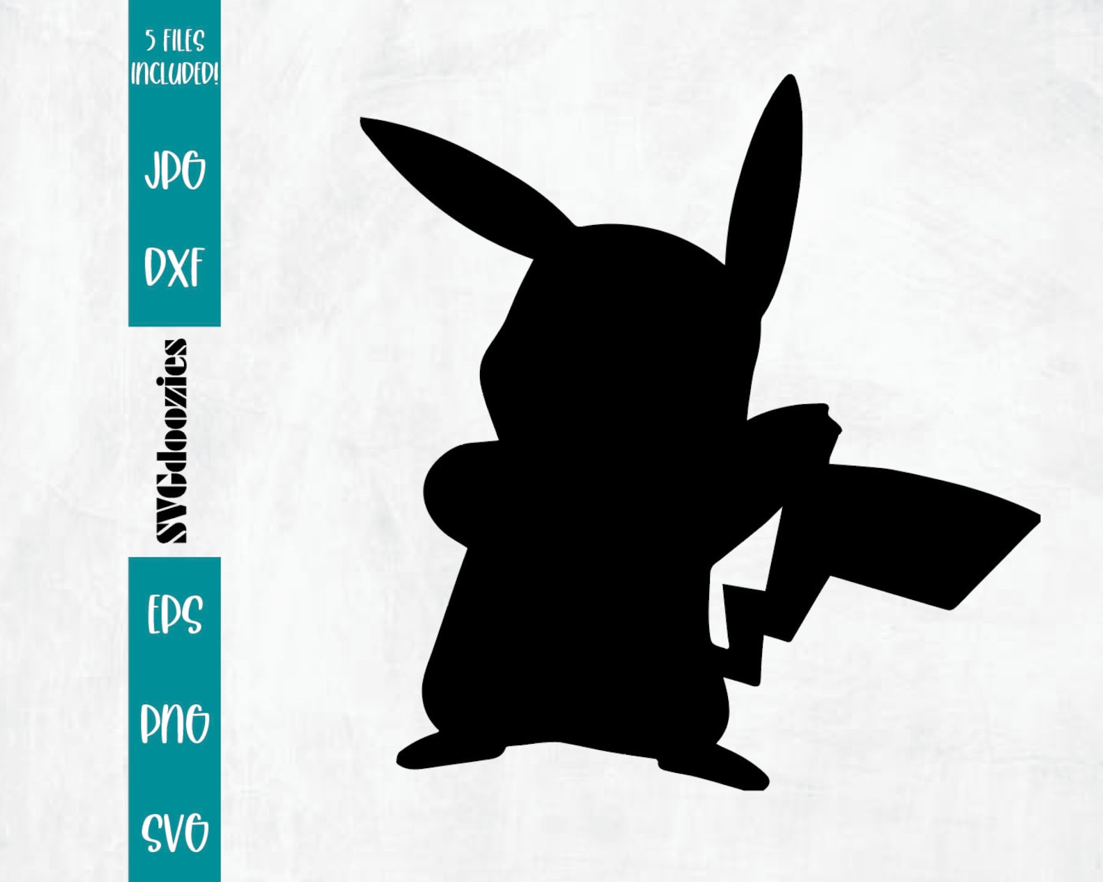 Pikachu Silhouette SVG Raichu Pichu Charizard Pokemon Ash | Etsy