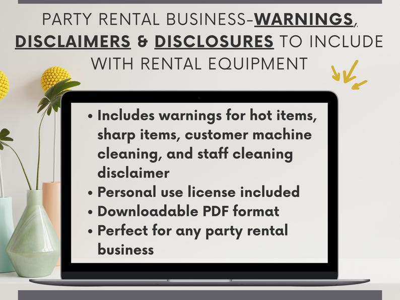 Party Rental Safety & Cleaning Disclosures PDF Bundle | Cleaning ...