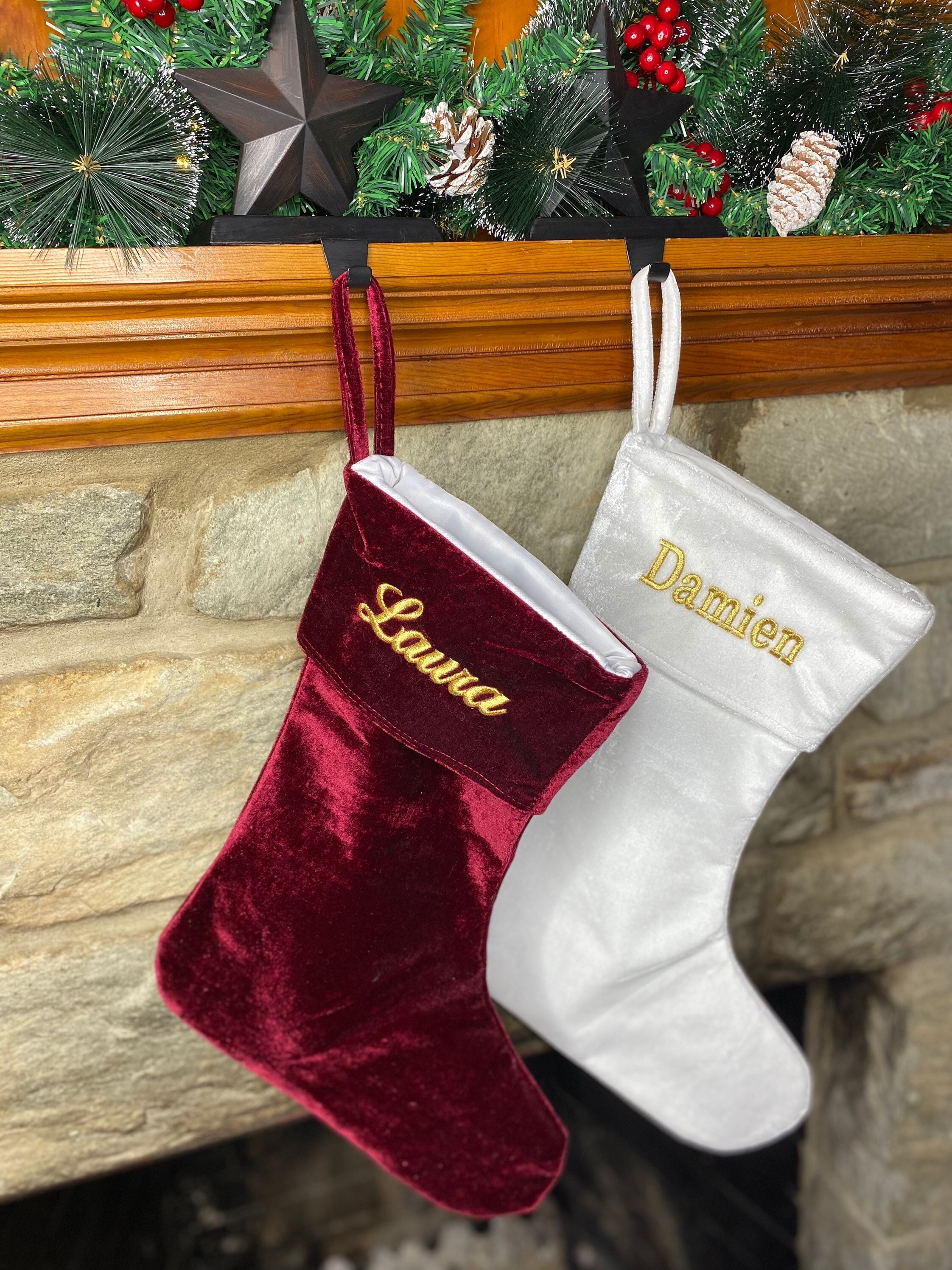 Personalized Christmas Stocking/ Custom Embroidered Christmas - Etsy