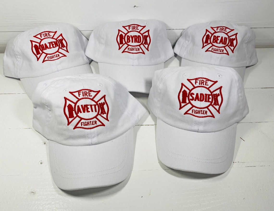 Custom Embroidered Kids Firefighter Hat: Toddler & Child Sizes - Etsy