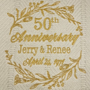 50th Wedding Anniversary Throw Blanket/ Personalized 50th Wedding ...