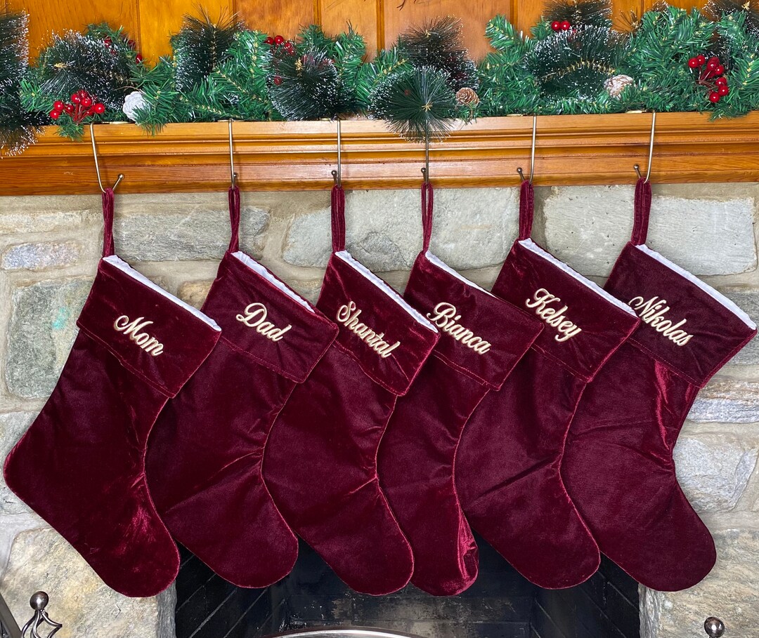 Personalized Christmas Stocking/ Custom Embroidered Christmas - Etsy