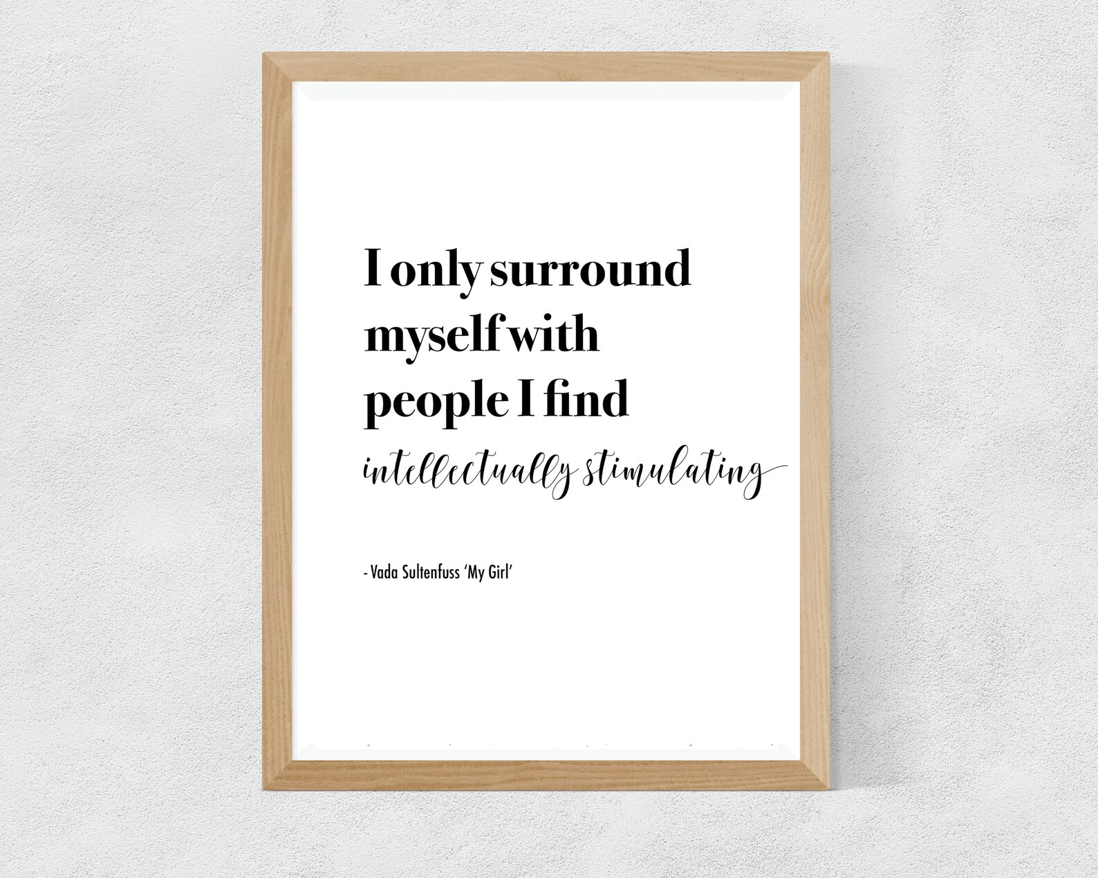 My Girl Quotes Vada Sayings Funny Dorm Decor Bedroom - Etsy UK