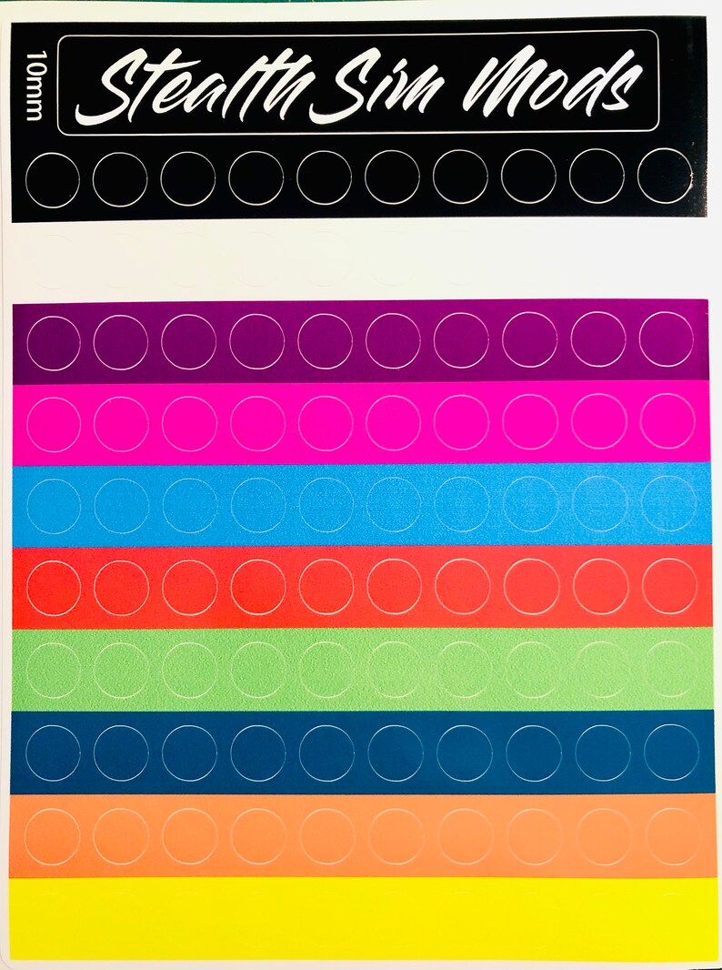 10mm Sim Racing Button Stickers - Fanatec Steering Wheel, Button Box - Etsy