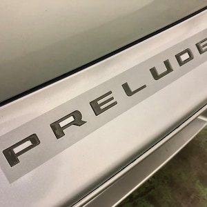 Honda Prelude Rear Bumper Emblem Badge Sticker Set 3D Resin Charcoal ...