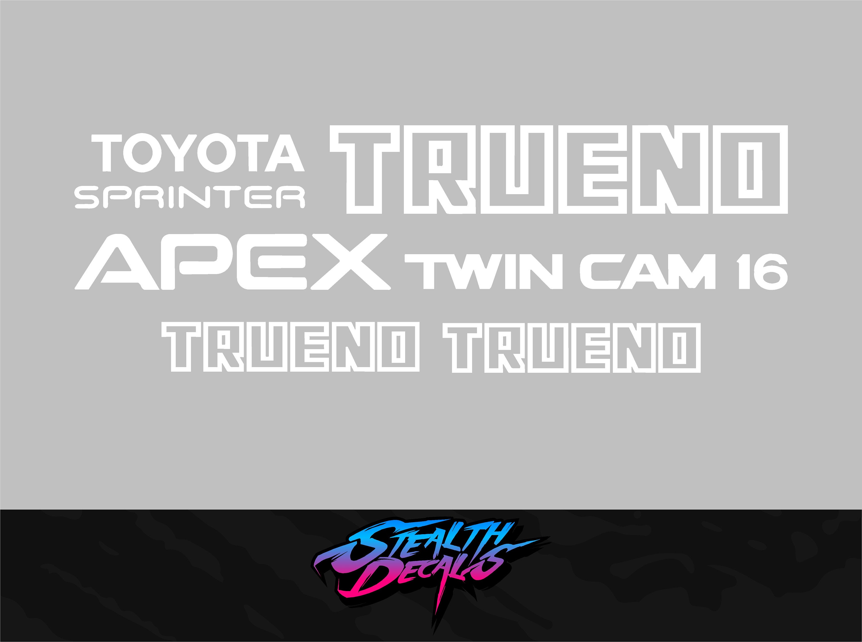 AE86 TRUENO Full Decal Kit - Etsy