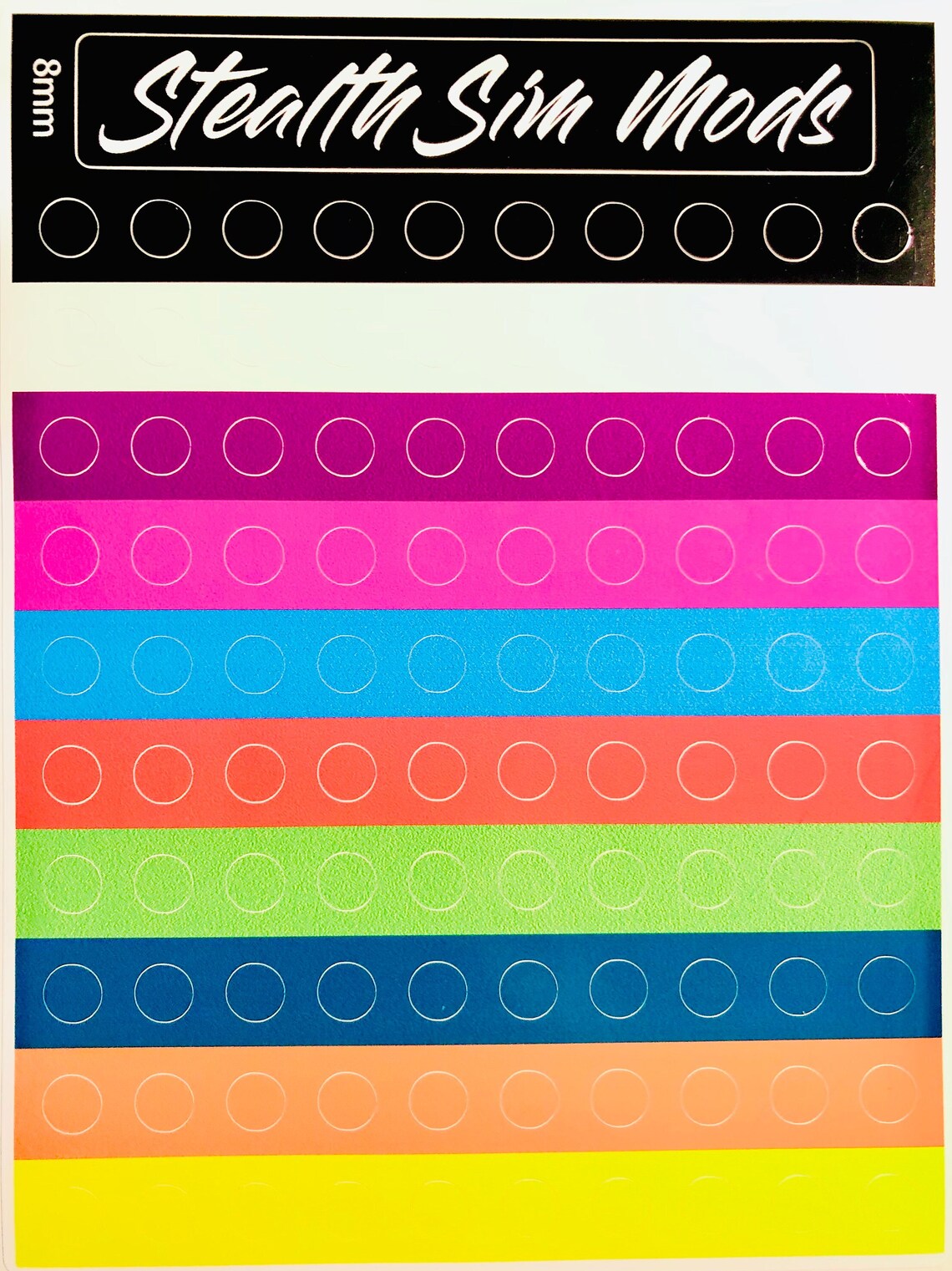 8mm Round Stickers to Fit Fanatec and Other Sim Racing - Etsy