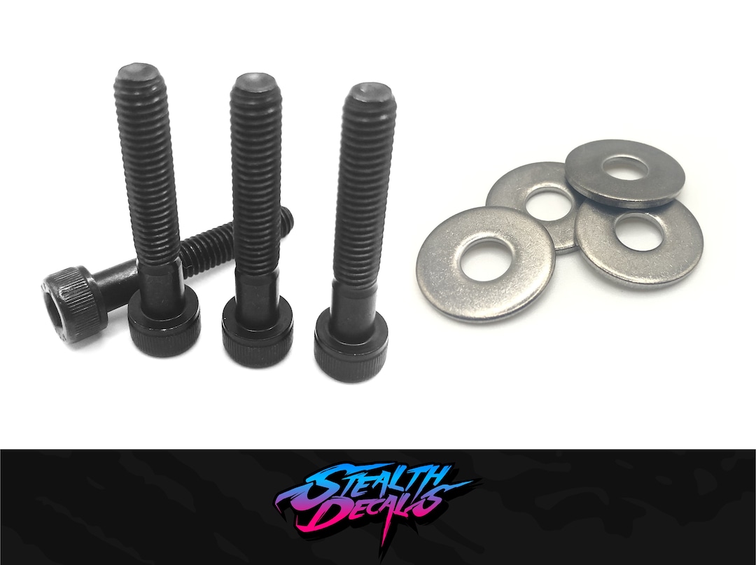 T-LCM Pedal Base Mounting Bolts and Washers X4 (LONG) Fits Thrustmaster ...
