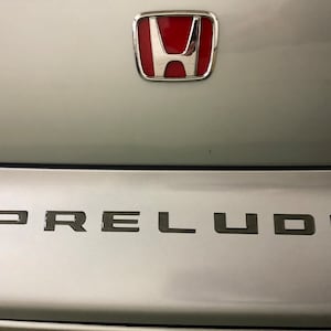 Honda Prelude Rear Bumper Emblem Badge Sticker Set 3D Resin Charcoal ...