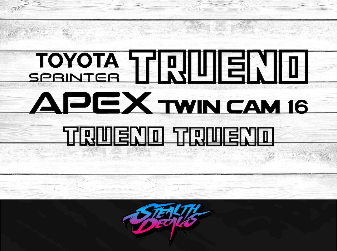 AE86 TRUENO Full Decal Kit - Etsy
