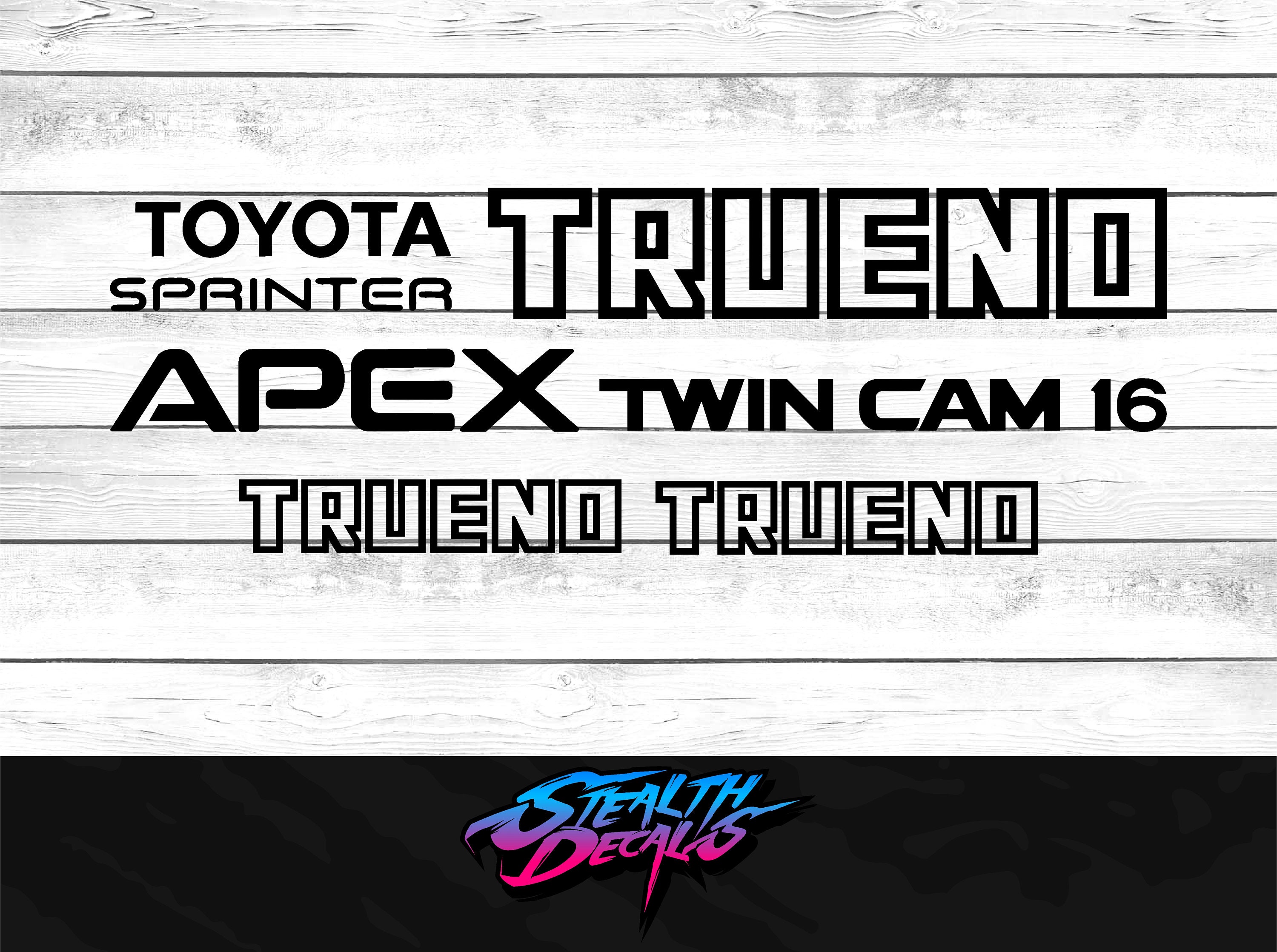 AE86 TRUENO Full Decal Kit - Etsy