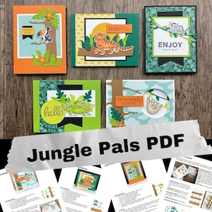 PDF - Stampin' Up! Jungle Pals Card Tutorials - Etsy