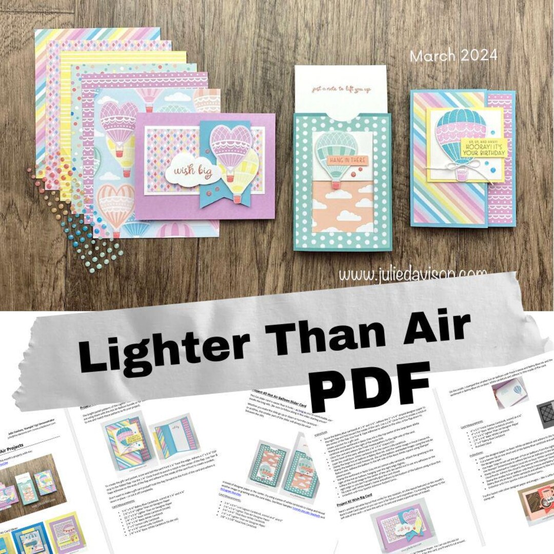 PDF - Stampin' Up! Lighter Than Air Card Tutorials - Etsy