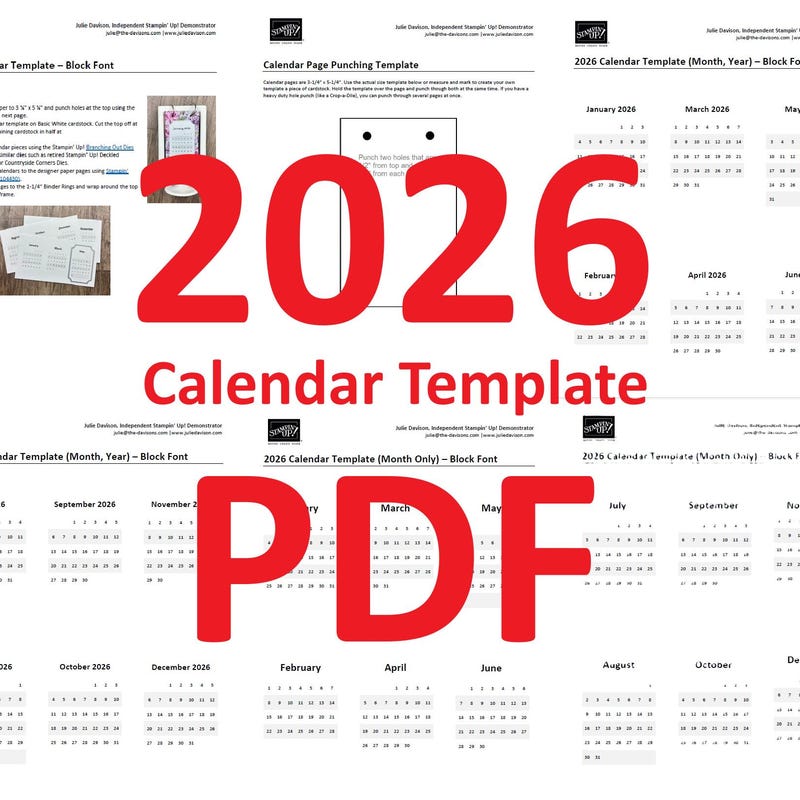 Calendar Stamp - Etsy