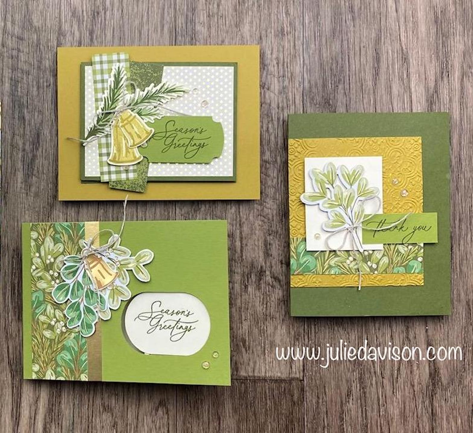 PDF - Stampin' Up! Season of Green & Gold Card Tutorials - Etsy