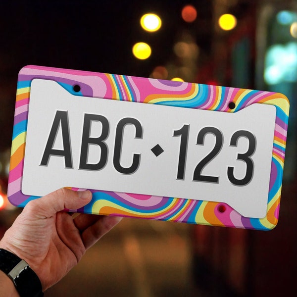 Mushroom License Plate Frame Cute Cartoon Mushrooms Print Car - Etsy