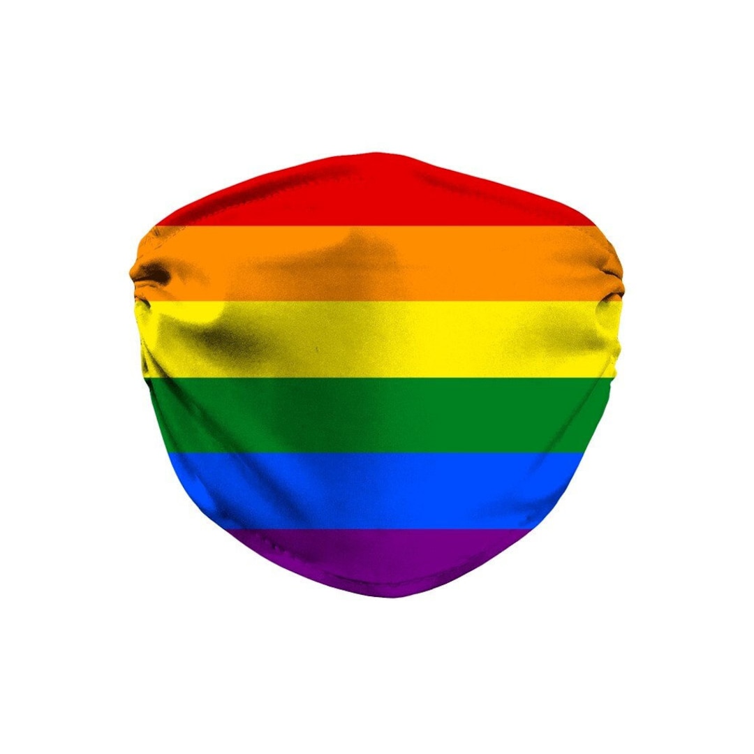Gay Pride Flag Face Mask Filter, LGBTQ Mask, Rainbow Face Cover ...