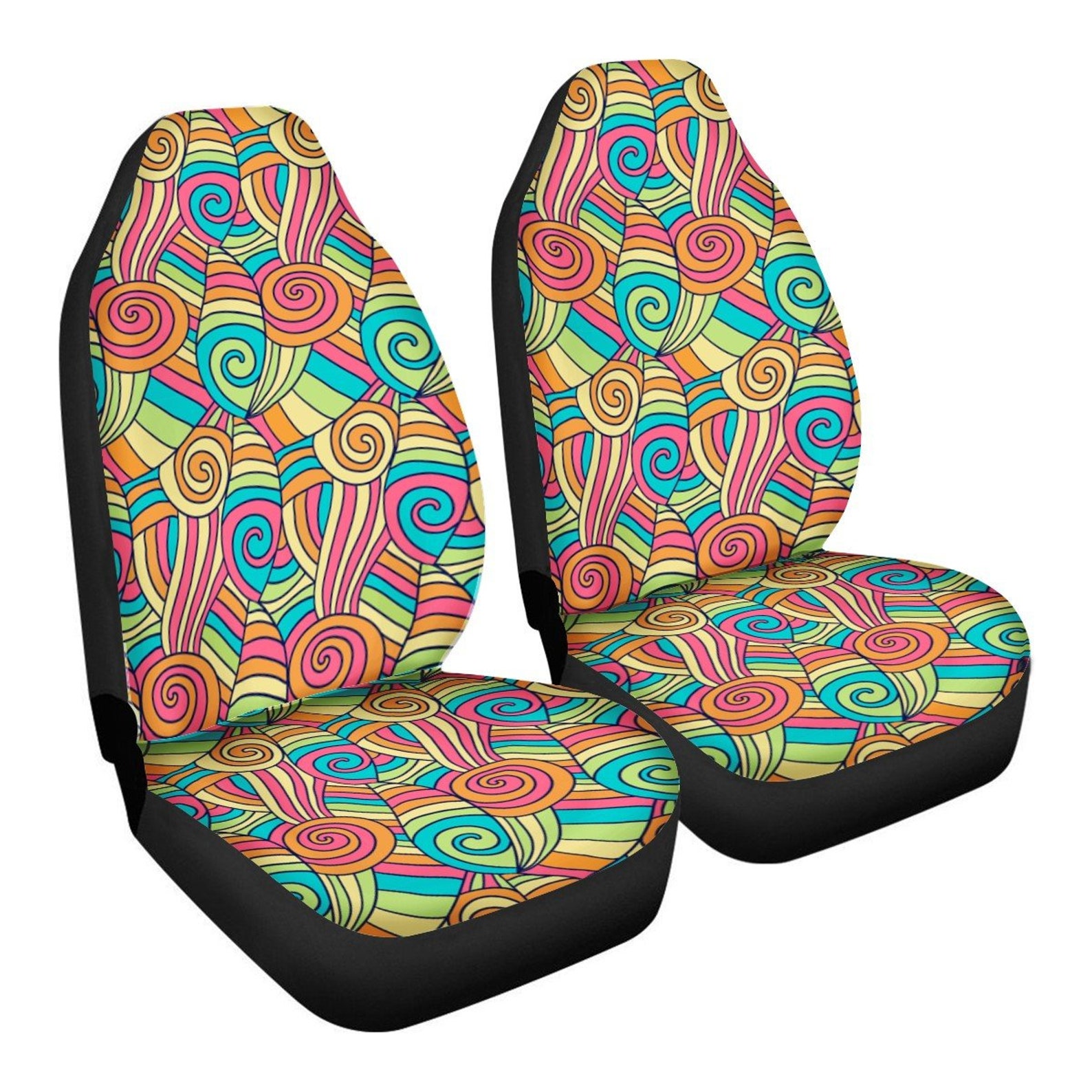 Fun Hippie Car Seat Covers Paisley Seat Covers Colorful | Etsy
