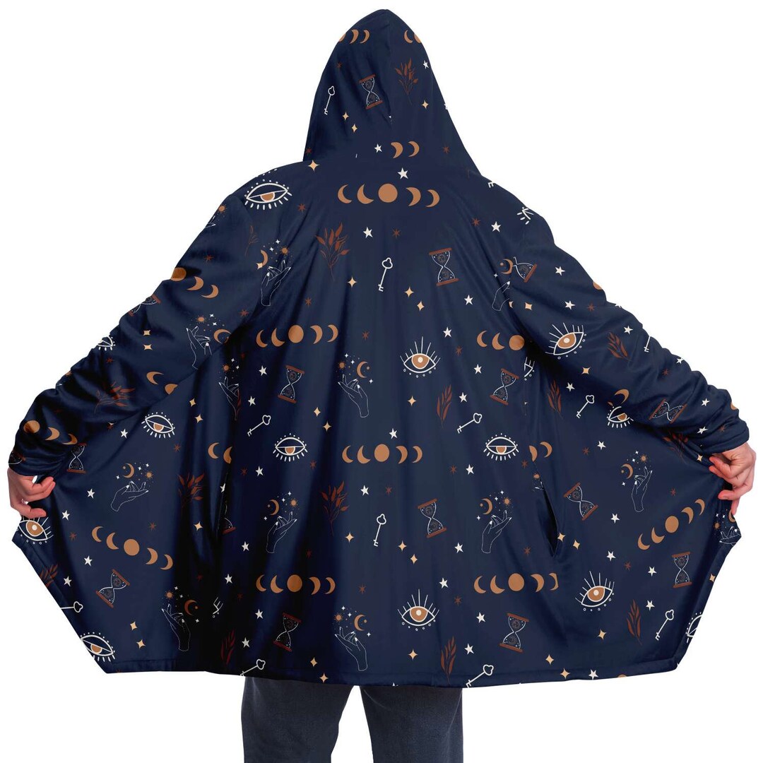 Esoteric Moon Phases Cloak Spiritual Warm Clothing, Planet Cycle ...